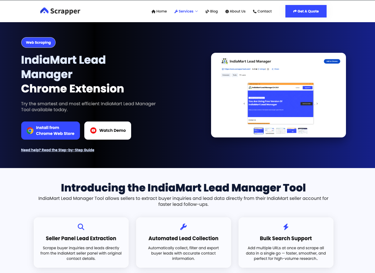 IndiaMart Lead Manager Tool | Extract and Scrape IndiaMart Lead Data ...